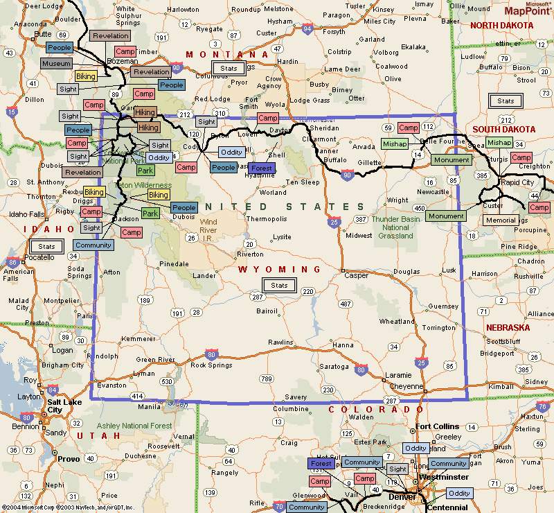Map of Wyoming